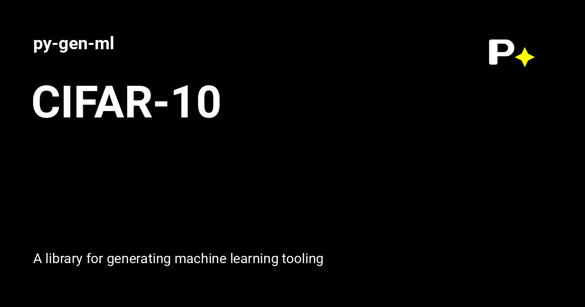CIFAR-10 - py-gen-ml